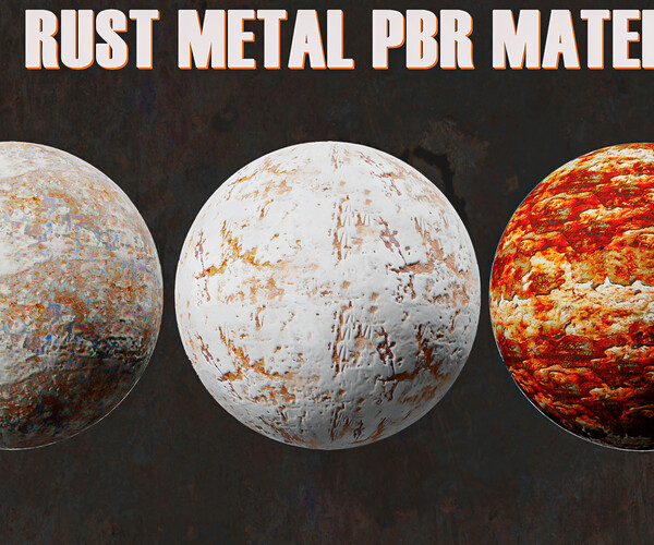 ArtStation - 30 Rusty Metal Blender Materials (Cycles, Eevee) | Game Assets