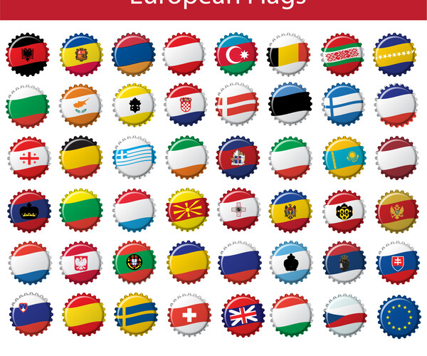 ArtStation - European Flags. EPS Template File | Artworks