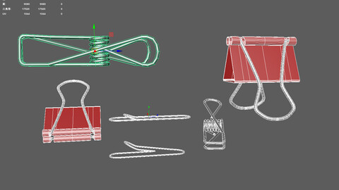 ArtStation - Paper clips and clips 3D Model | Resources