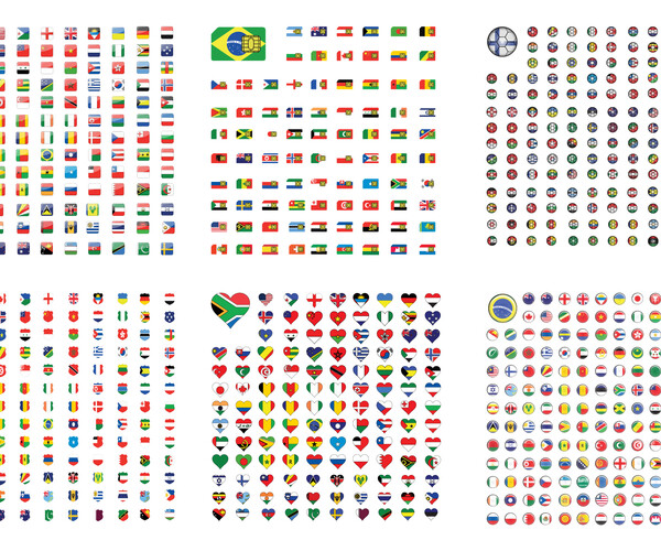 ArtStation - Elements with Flags creative. AI Template File | Artworks