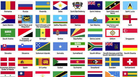 ArtStation - Flags of the World Sorted Alphabetically. EPS Template ...