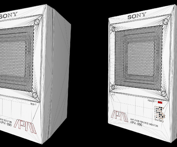 ArtStation - SONY PS-F5 Flamingo & SONY APM-090 Amplifier - 3D Model | Resources