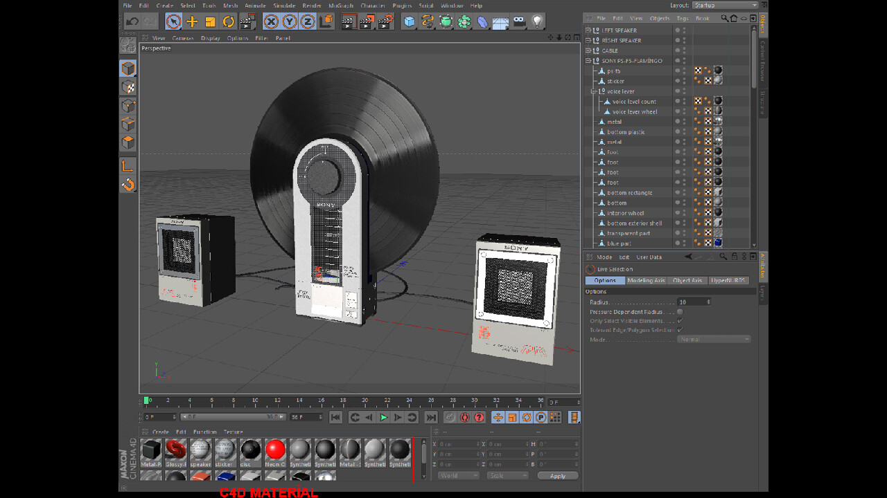 ArtStation - SONY PS-F5 Flamingo & SONY APM-090 Amplifier - 3D Model | Resources
