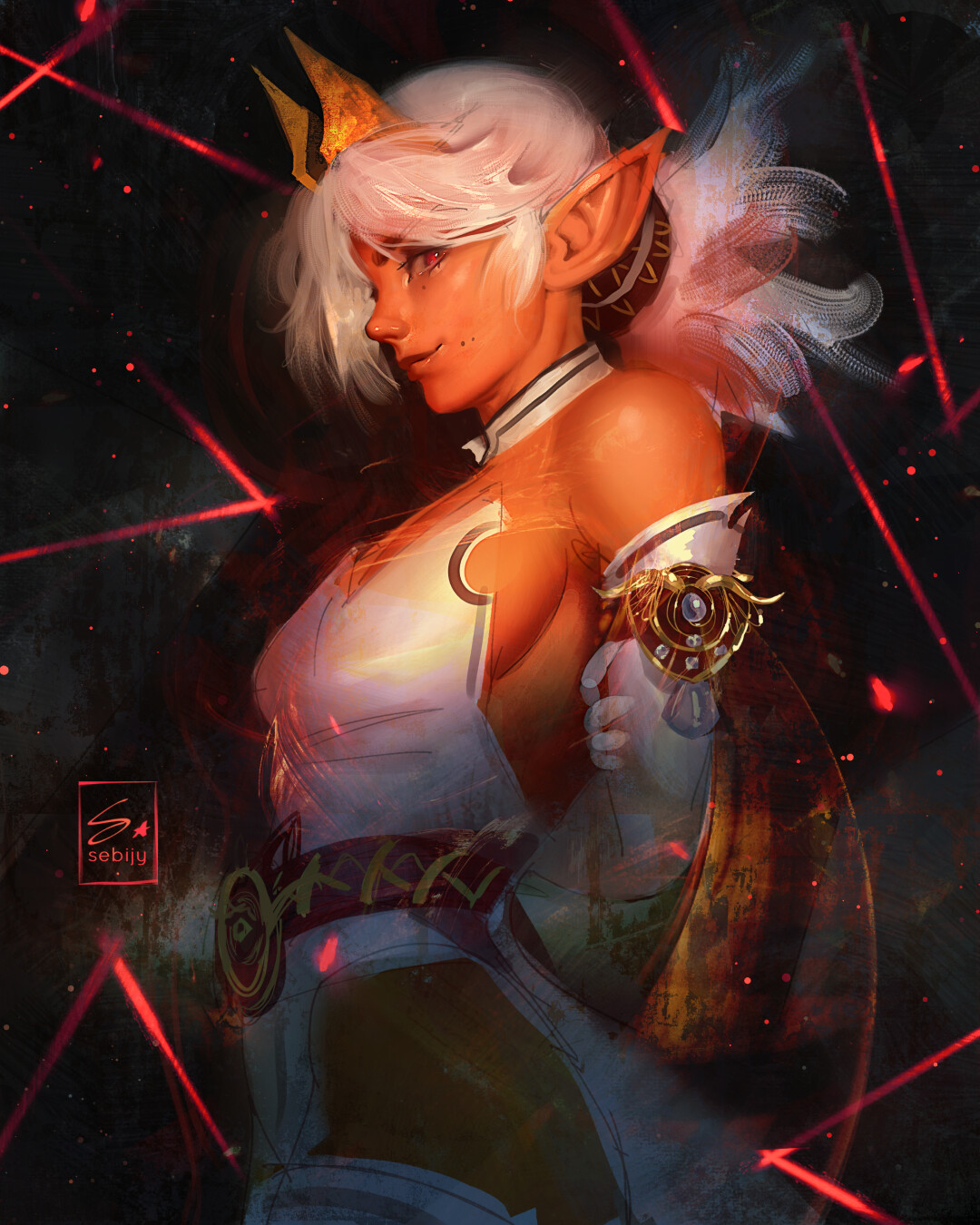 ArtStation - Digital painting process: Zela the Ifrit Djinn | Tutorials