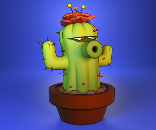 ArtStation - [PvZ] Cactus High-Poly 3D Model | Game Assets