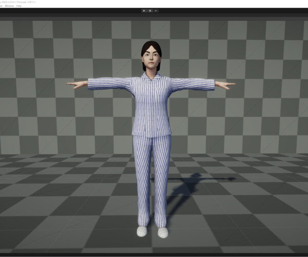 ArtStation - 3D Model - Female Patient | Game Assets
