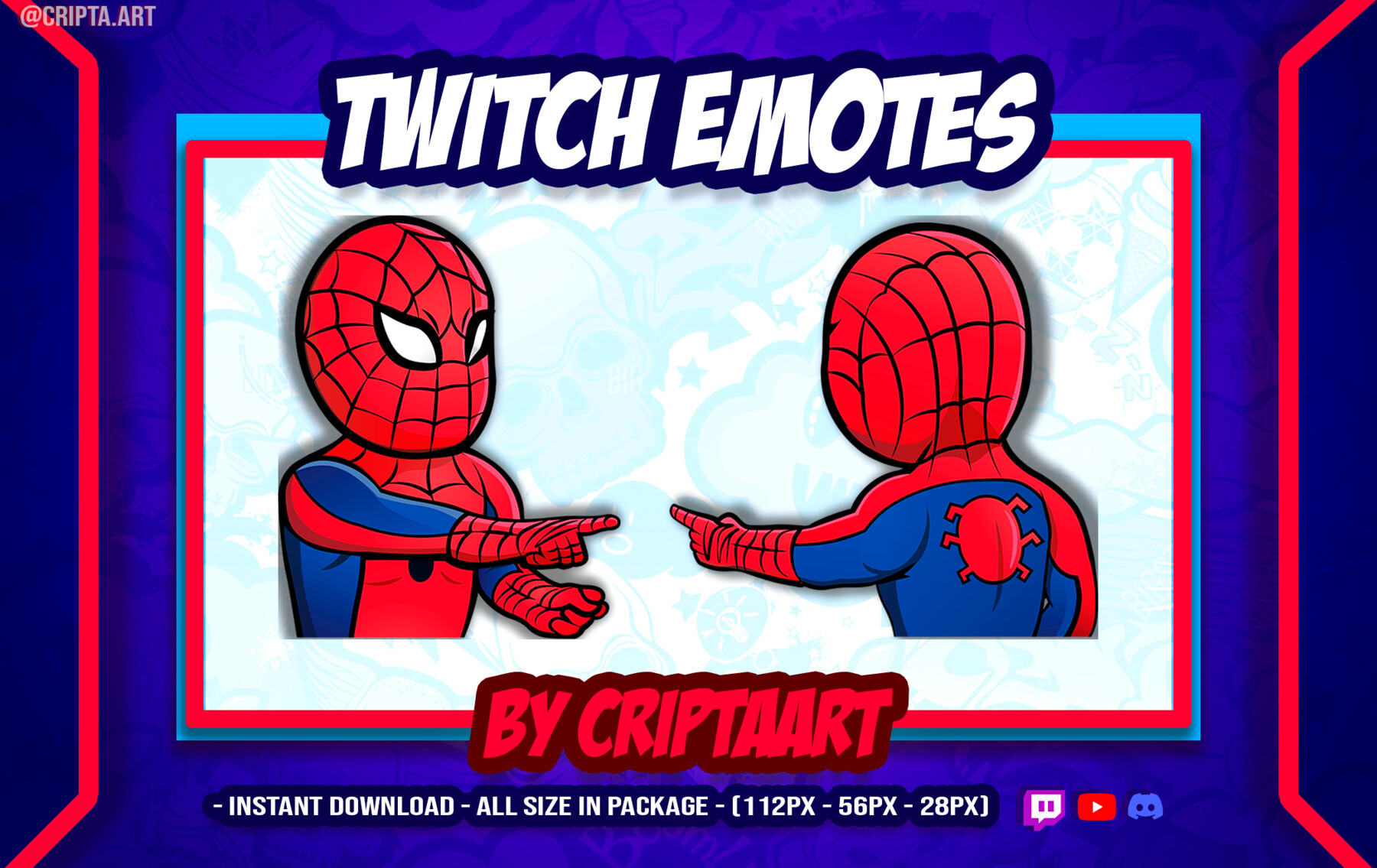 ArtStation - Twitch Emote / Spider Man Meme Emote / Avengers Emote ...