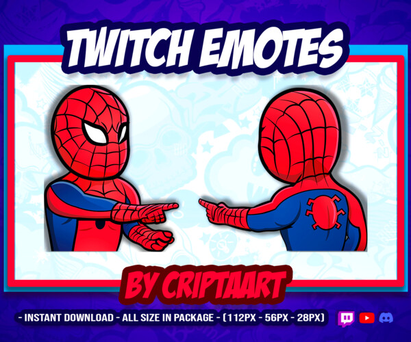 ArtStation - Twitch Emote / Spider Man Meme Emote / Avengers Emote ...