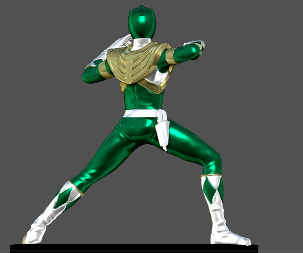 ArtStation - GREEN RANGER MIGHTY MORPHIN POWER RANGERS CHARACTER 3D ...