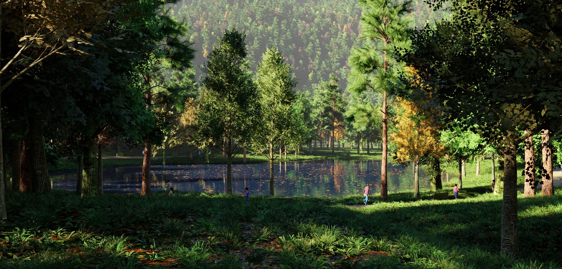 ArtStation - Autumnal pond | Resources
