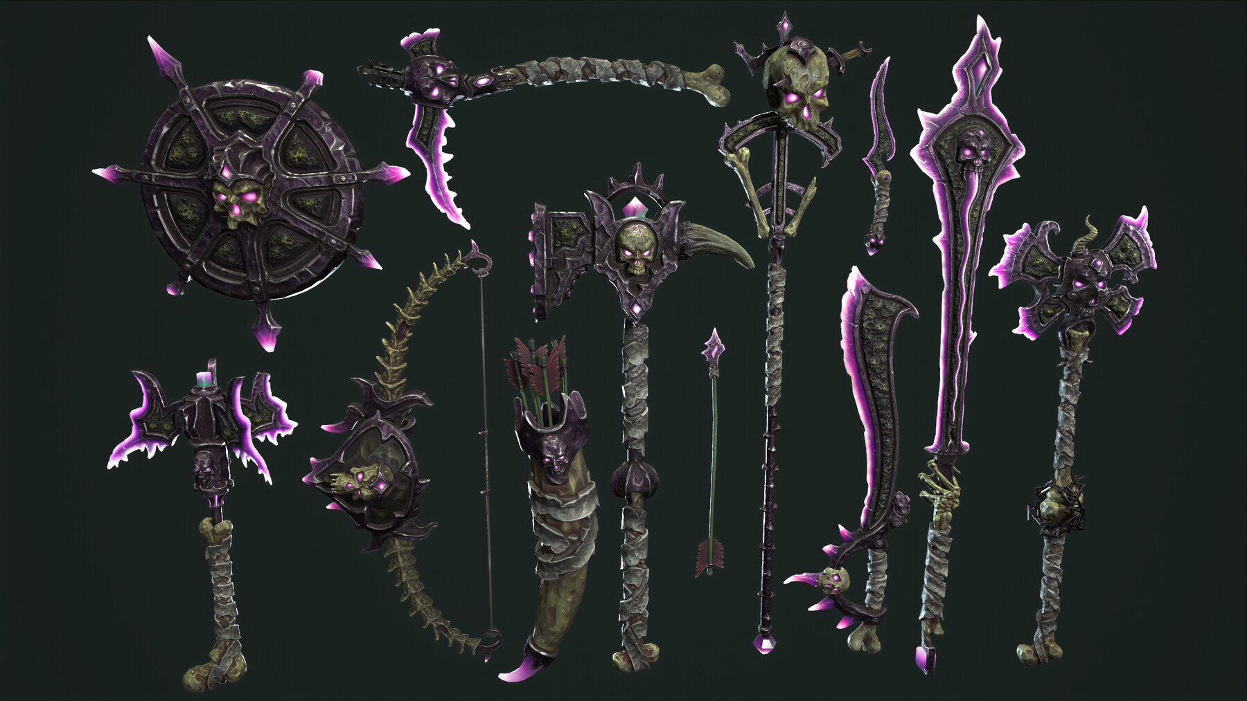 ArtStation - Fantasy undead weapons collection | Game Assets