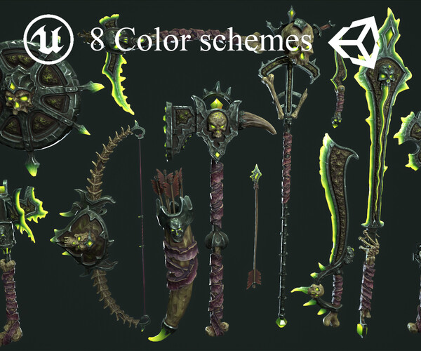 ArtStation - Fantasy undead weapons collection | Game Assets