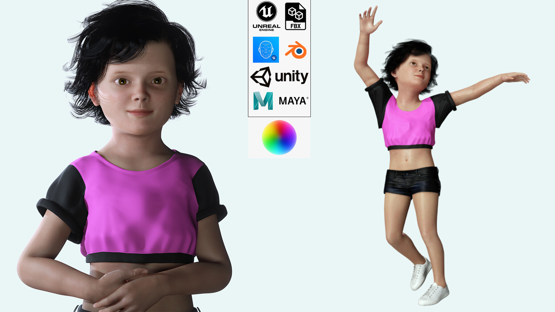 ArtStation - Realistic Girl child | Game Assets