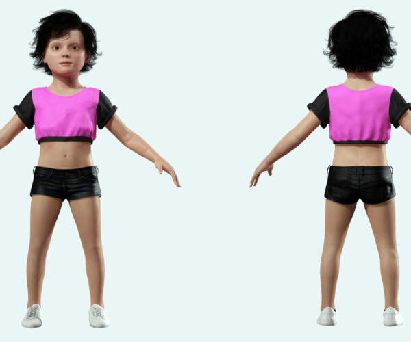 ArtStation - Realistic Girl child | Game Assets