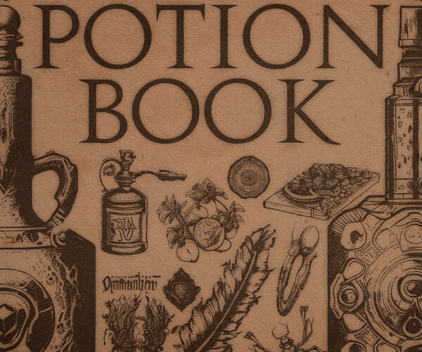 ArtStation - Potion Book Graphic Pack | Game Assets