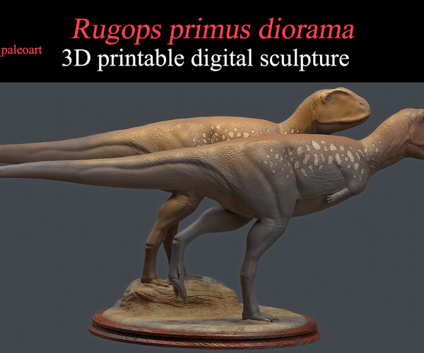 ArtStation - Rugops primus diorama for 3D printing | Resources