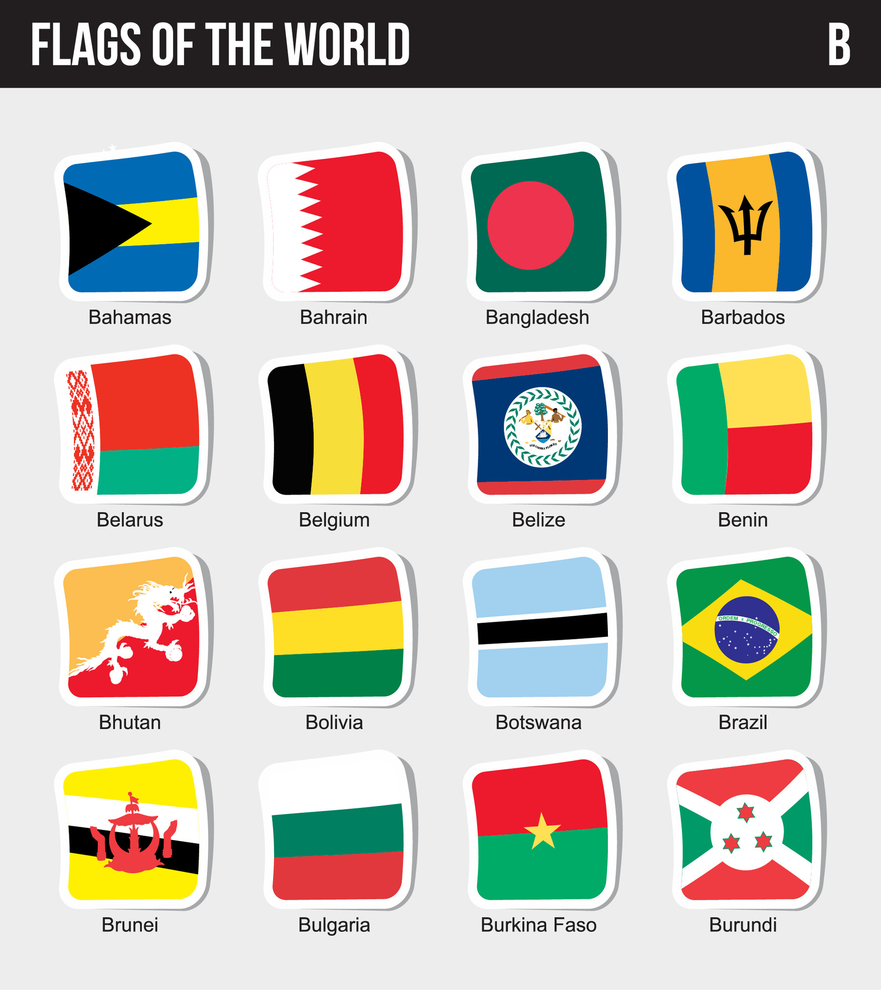 ArtStation - World flags stickers desig . EPS Template File. | Artworks