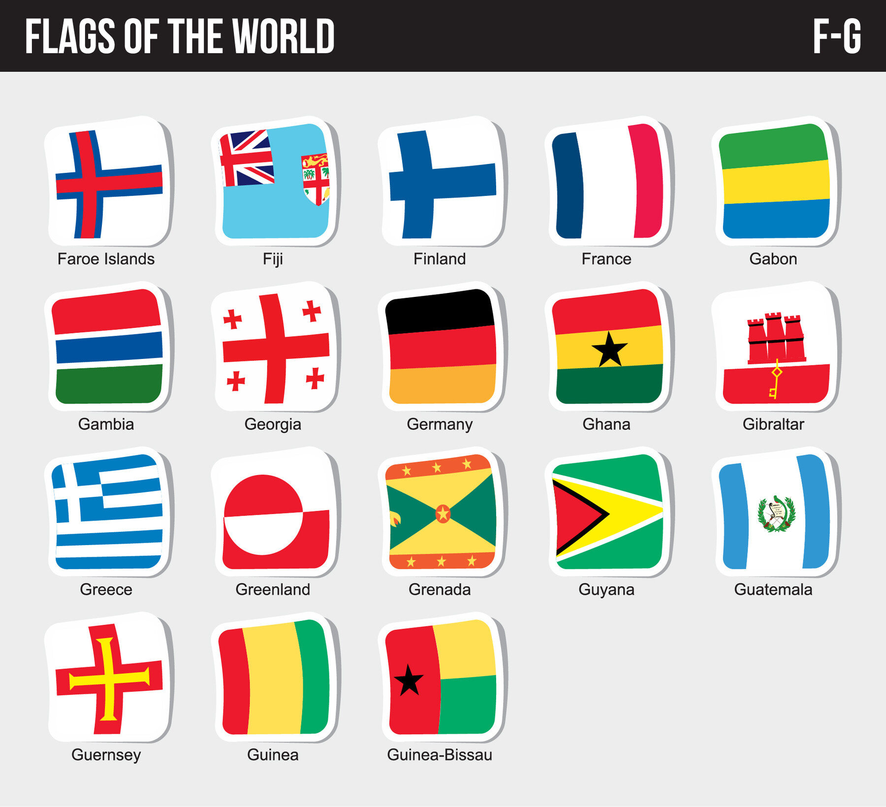 ArtStation - World flags stickers design. EPS Template File. | Artworks