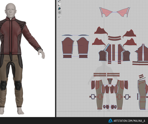ArtStation - Men's outfit_027. Marvelous Designer/Clo3d + OBJ + Blend ...