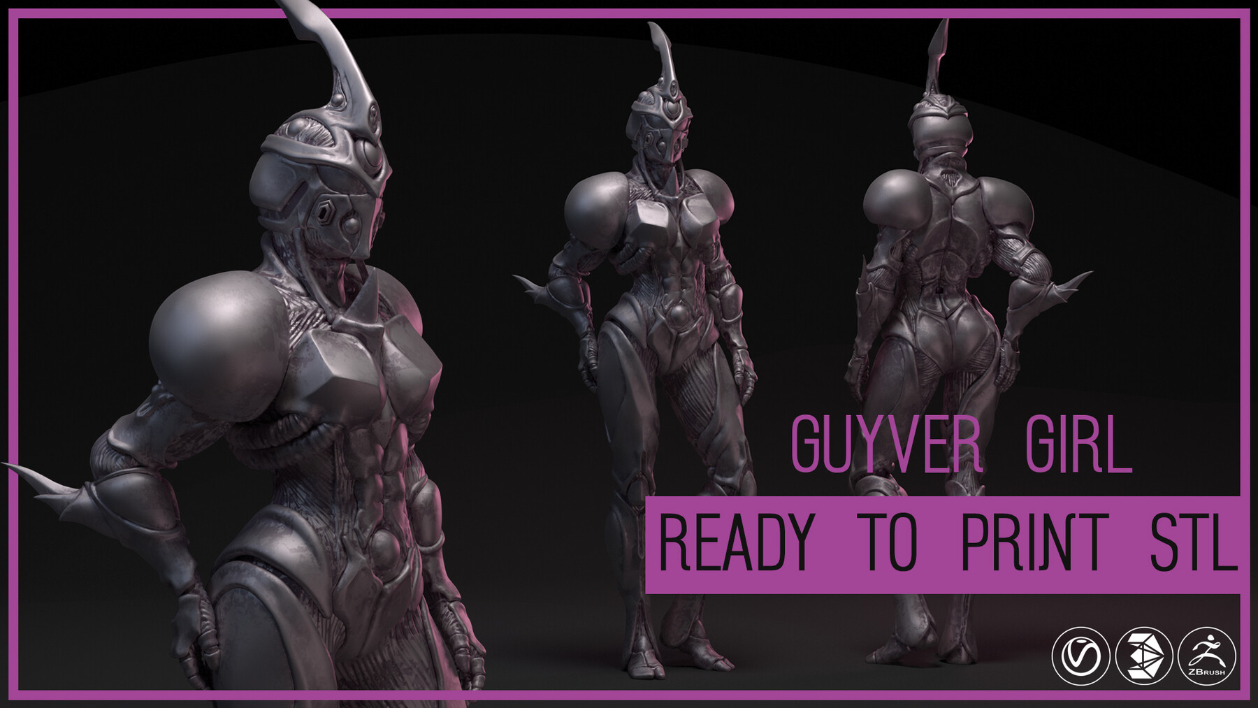 ArtStation - Printed model of Guyver Girl | Resources