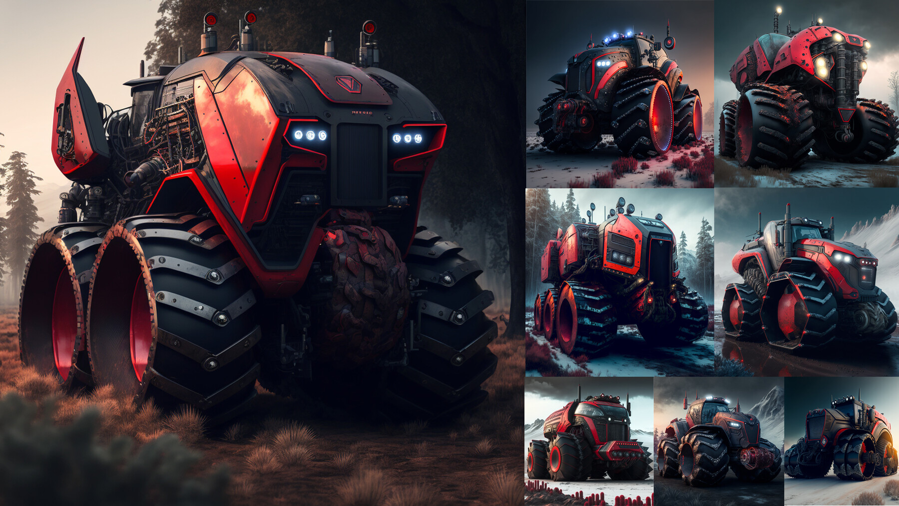 ArtStation - 200 Tractor Illustration Pack Vol.01 | Artworks