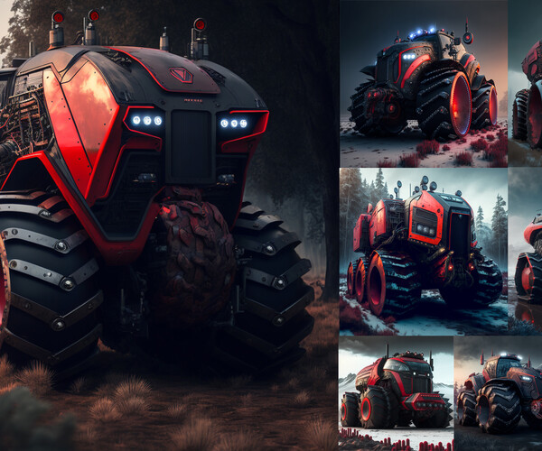 ArtStation - 200 Tractor Illustration Pack Vol.01 | Artworks