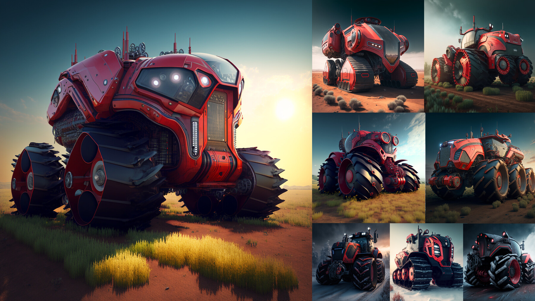 ArtStation - 200 Tractor Illustration Pack Vol.01 | Artworks