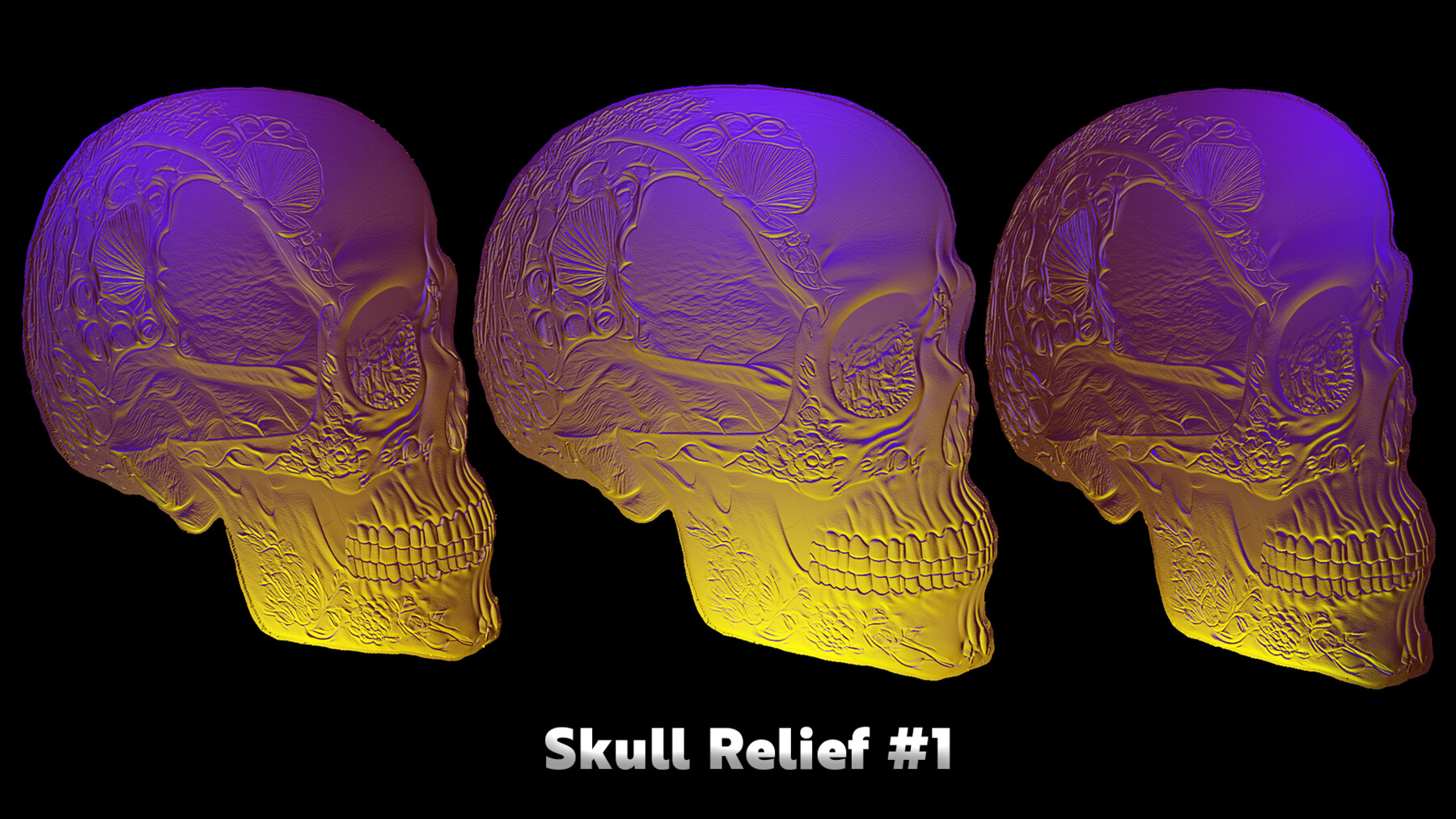ArtStation - Skull Relief #1 | Resources