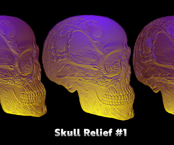 ArtStation - Skull Relief #1 | Resources