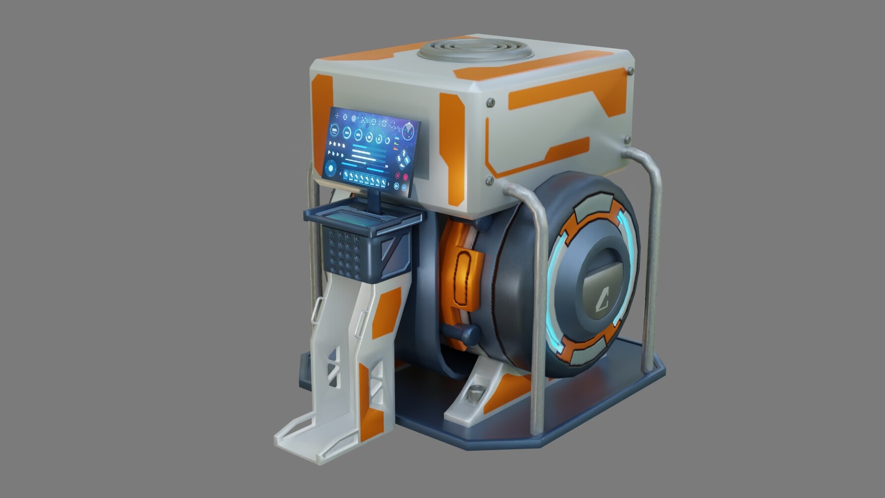 ArtStation - Sci-Fi Computer - Low Poly - Game Ready - PBR | Game Assets