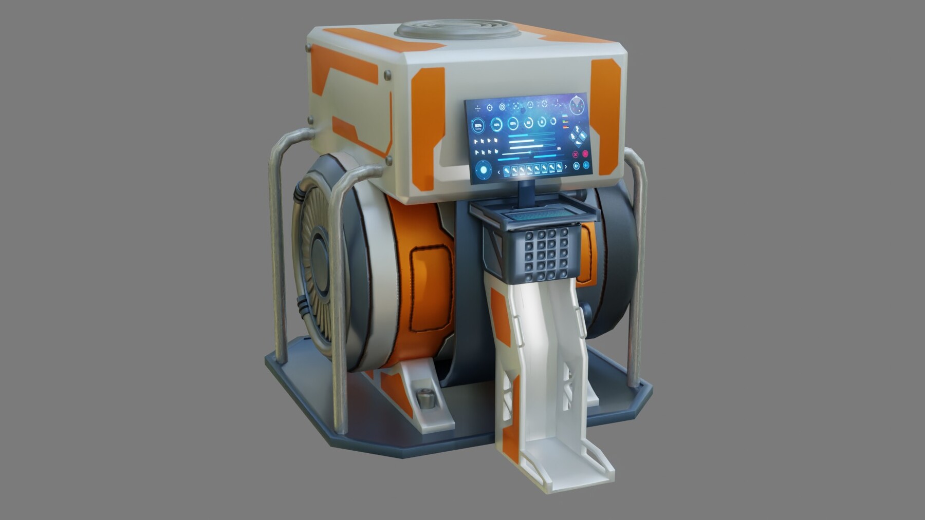 ArtStation - Sci-Fi Computer - Low Poly - Game Ready - PBR | Game Assets