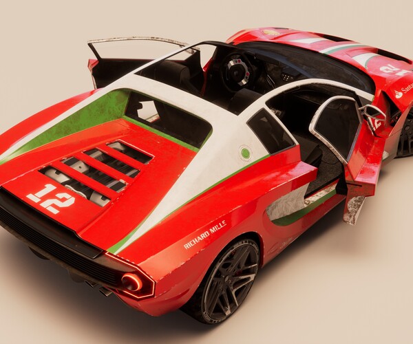 ArtStation - Concept car - Testarossa remake | Game Assets