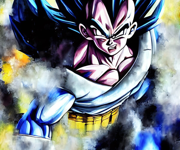 ArtStation - A painting of Vegeta Dragon Ball 1 | Artworks