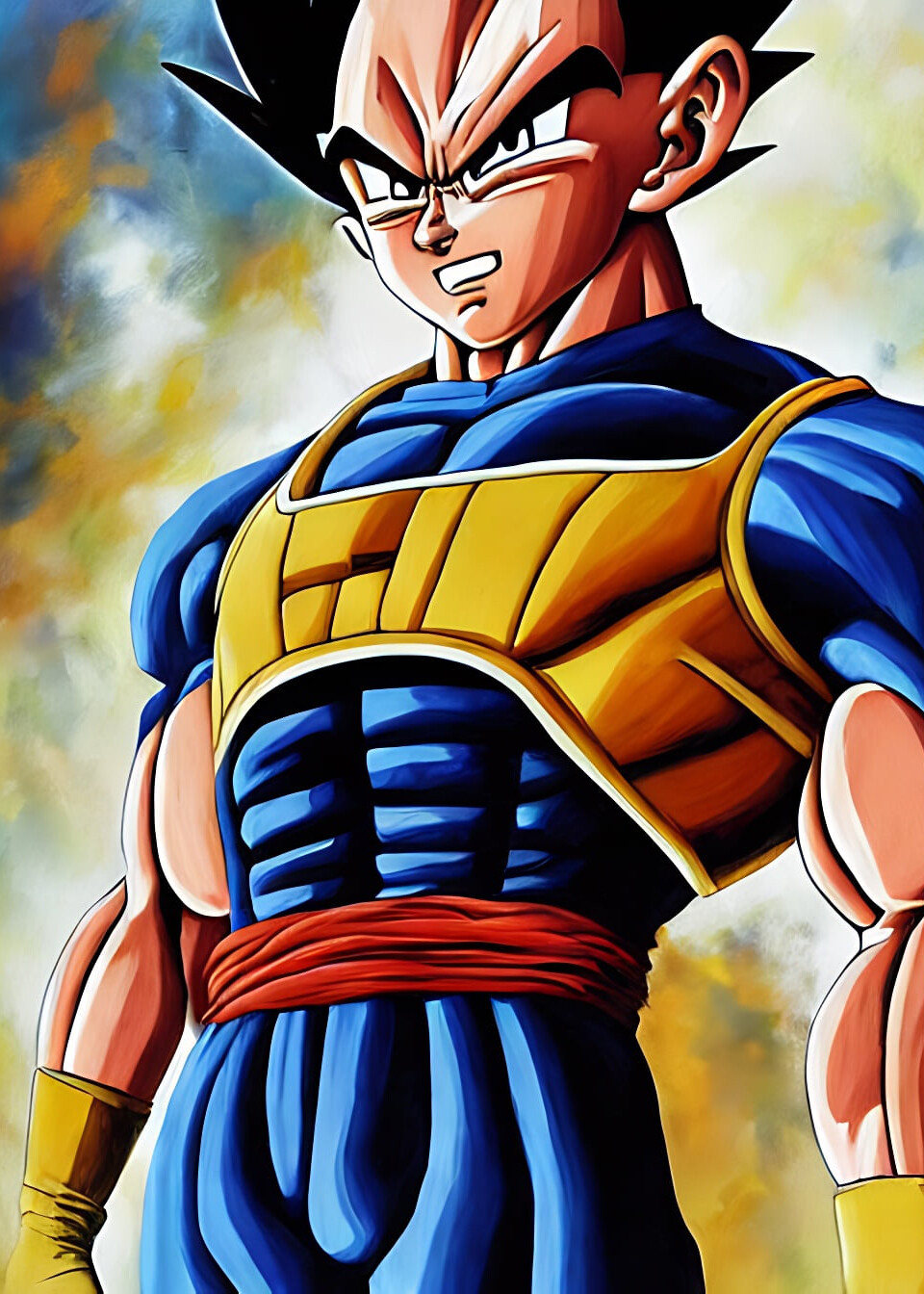 ArtStation - A painting of Vegeta Dragon Ball 5 | Artworks