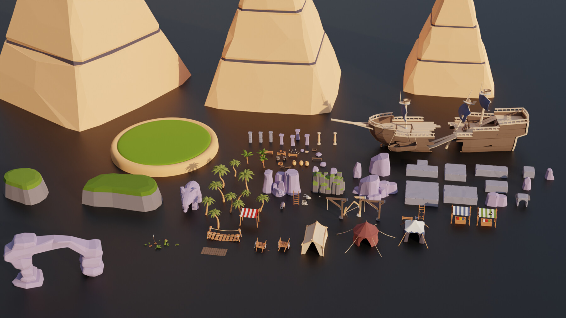 ArtStation - Low Poly Island Mega Pack RG | Game Assets
