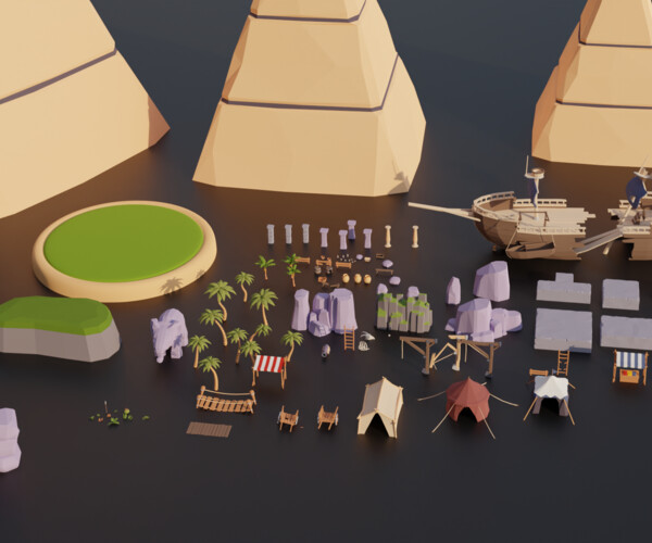 ArtStation - Low Poly Island Mega Pack RG | Game Assets