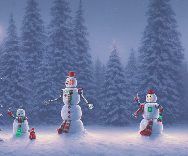 ArtStation - Christmas cards and robots pack | Artworks