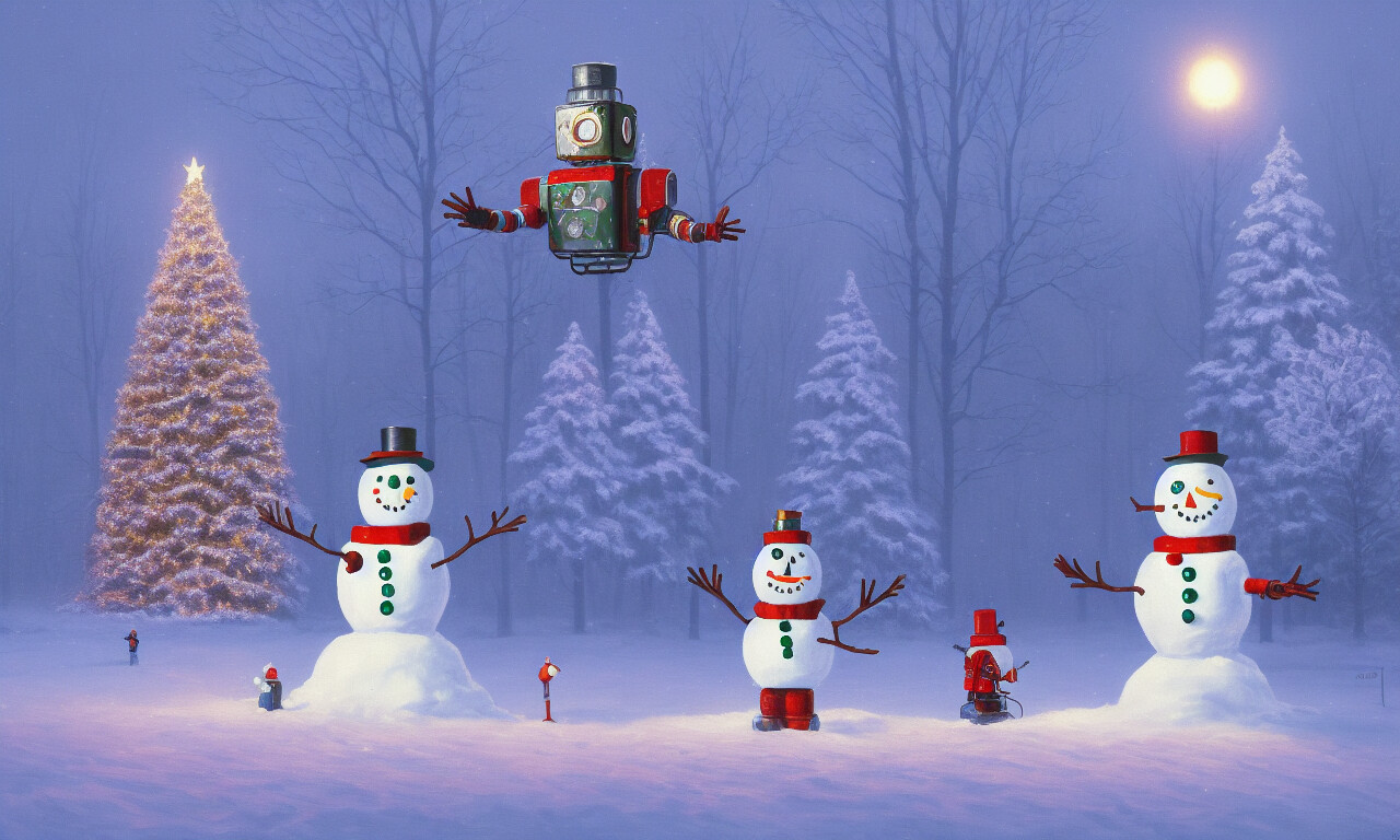 ArtStation - Christmas cards and robots pack | Artworks