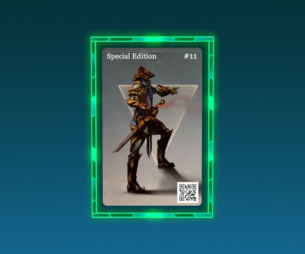 ArtStation - 3D NFT Card Template V7 | Artworks