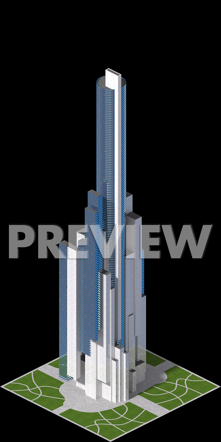 ArtStation - Architecture (Tile#0029, 1x1) – Dimetric Projection ...