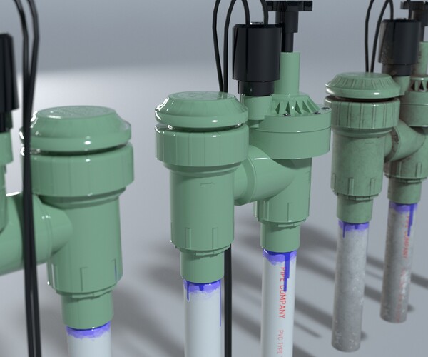 ArtStation - Automatic Sprinkler System Pack | Game Assets
