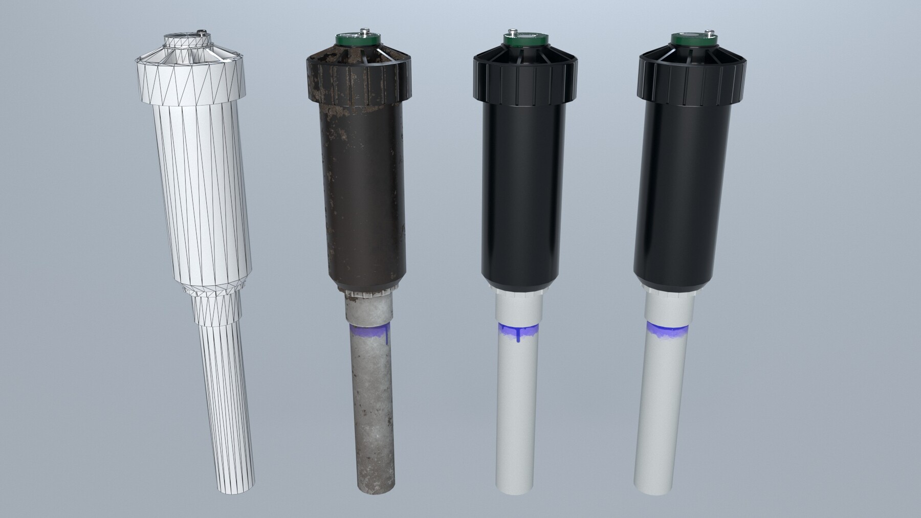 ArtStation - Automatic Sprinkler System Pack | Game Assets