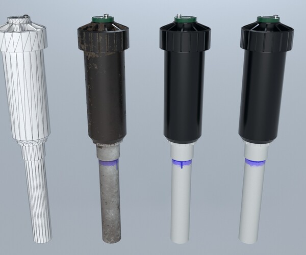 ArtStation - Automatic Sprinkler System Pack | Game Assets