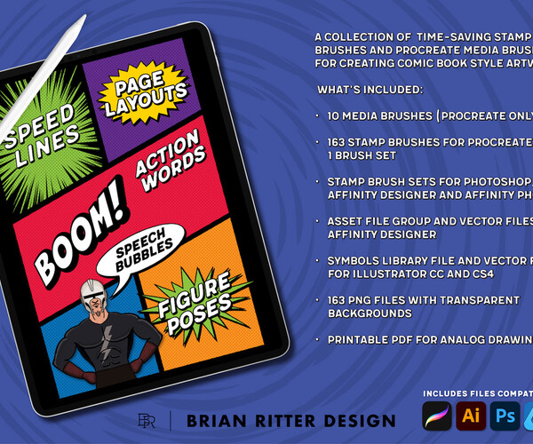 ArtStation - Comic Builder For Procreate | Brushes
