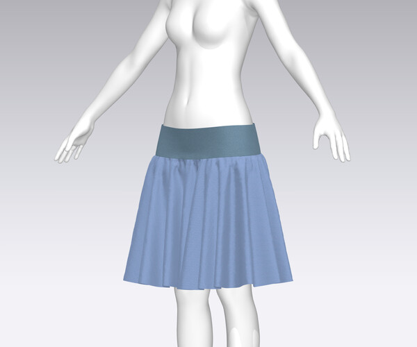 ArtStation - Skirt Outfits MD CLO 3D zprj project files 3D model | Game Assets
