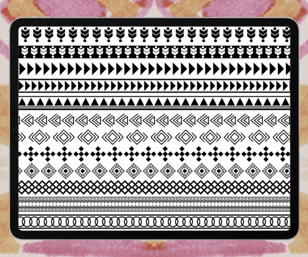 Artstation Border Brush Set For Procreate Brushes