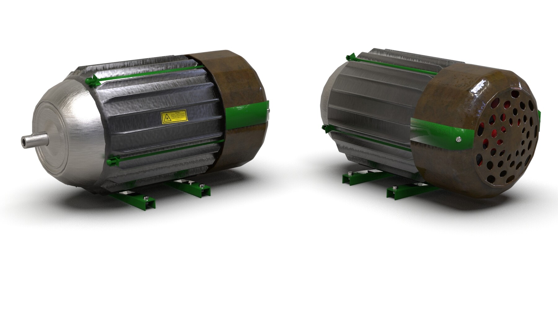 ArtStation - Electric motor - motor casing, stator, rotor armature ...