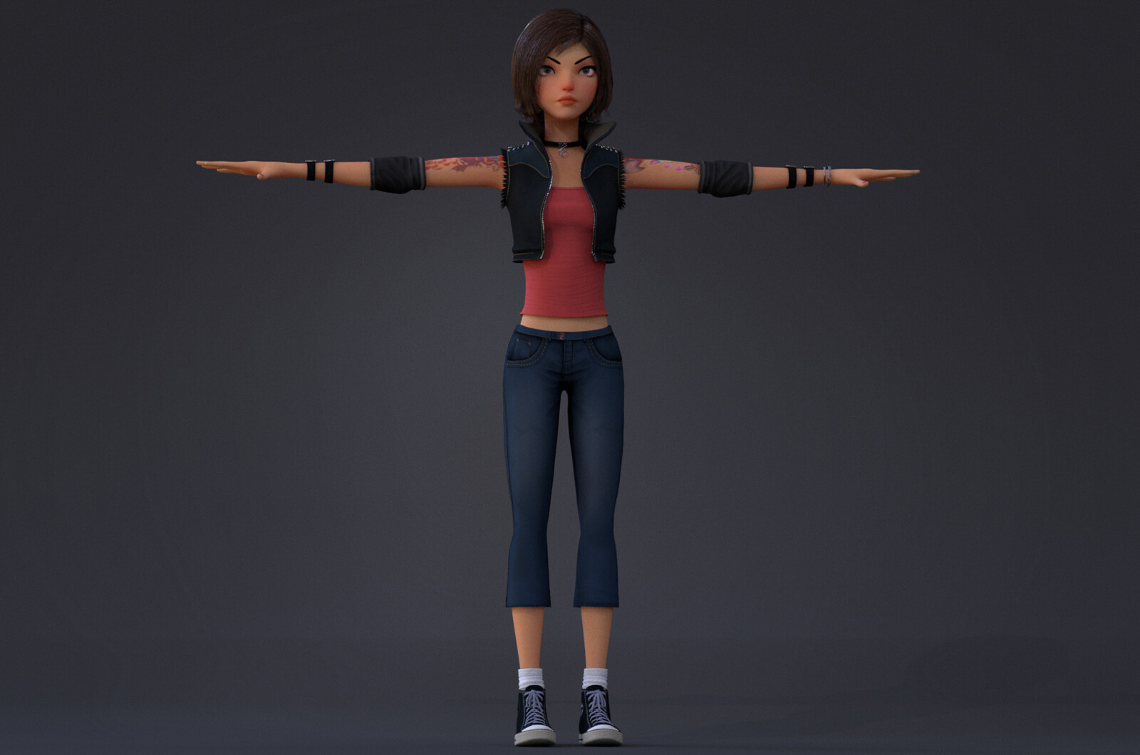 ArtStation - Violet Cartoon character with 2 outfit | Game Assets