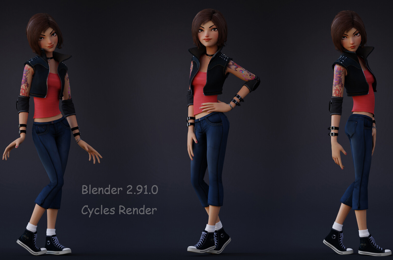 ArtStation - Violet Cartoon character with 2 outfit | Game Assets