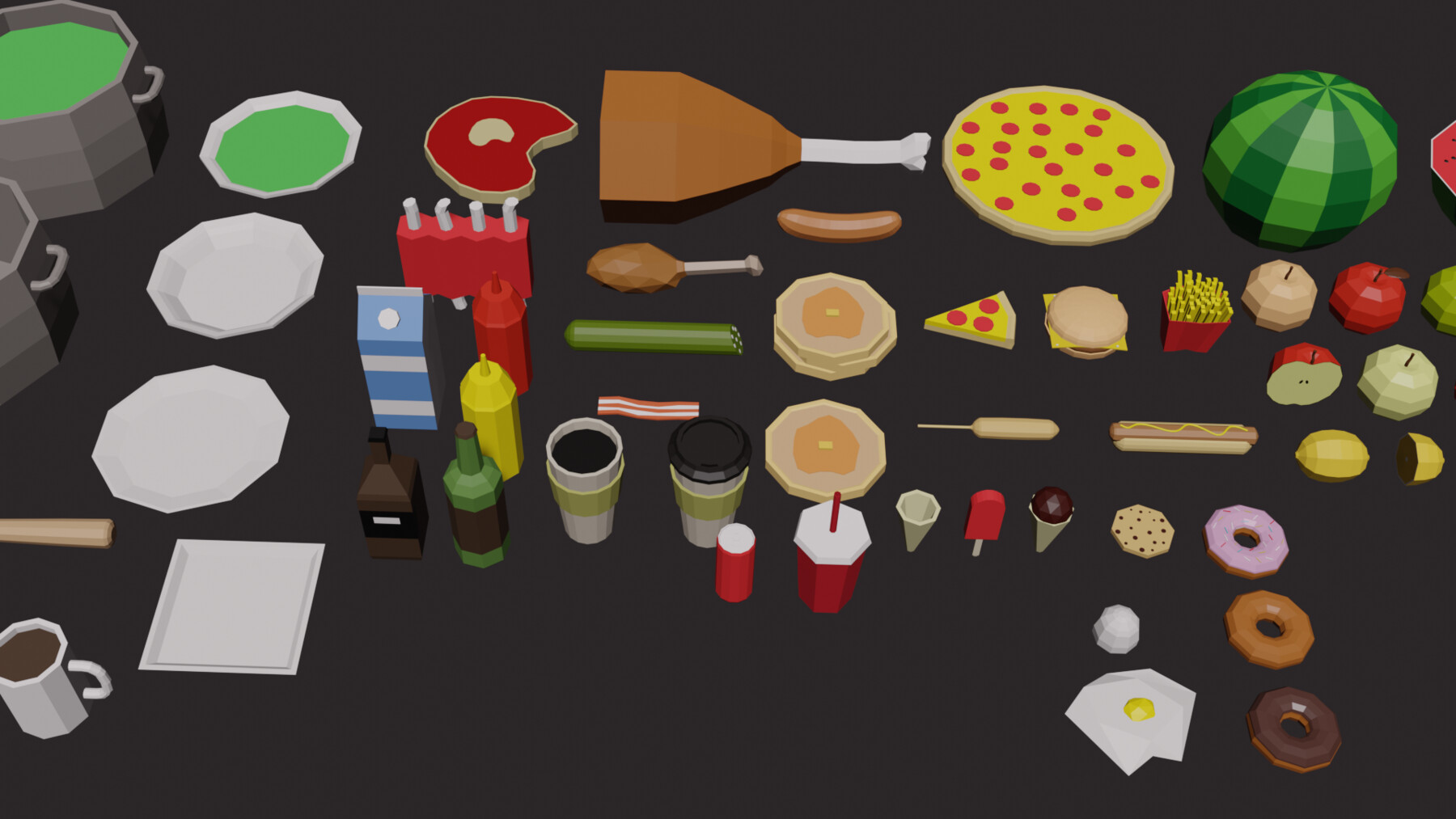 ArtStation - Low Poly - Foods Pack | Game Assets